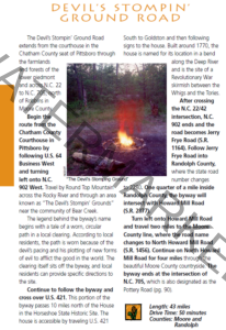 Devil's Tramping Ground Road - Scenic Byway - Pittsboro-Siler City ...